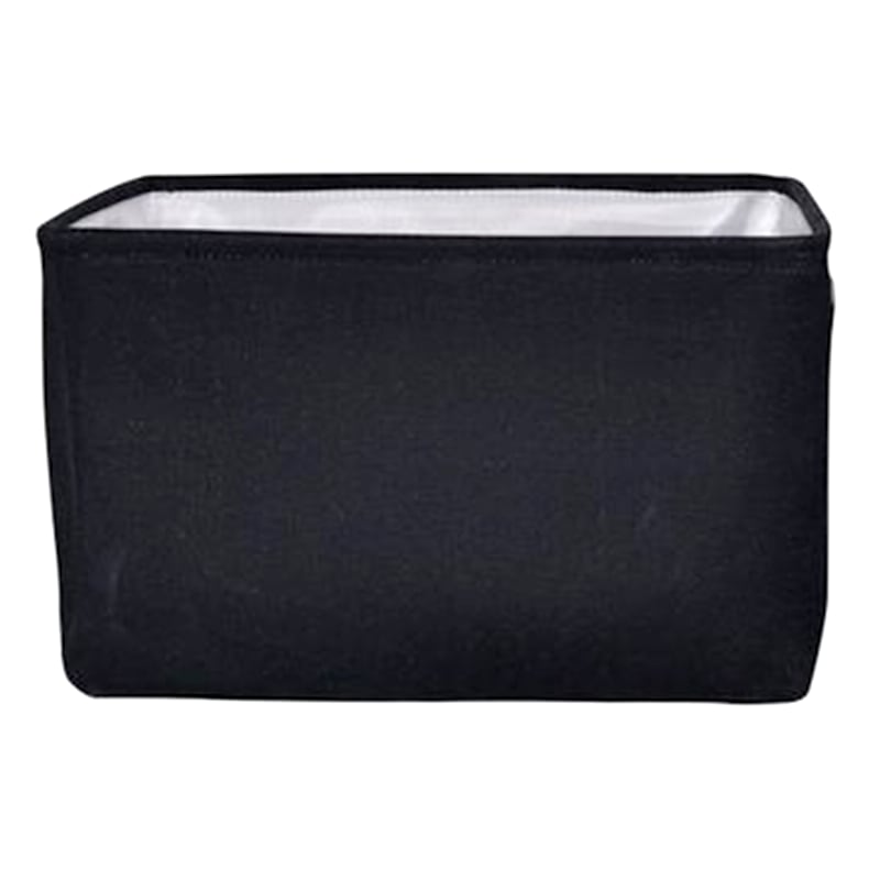 Black Rectangle Fabric Storage Basket, Large