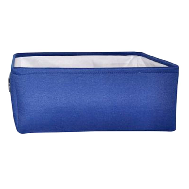 Navy Rectangle Fabric Storage Basket, Large