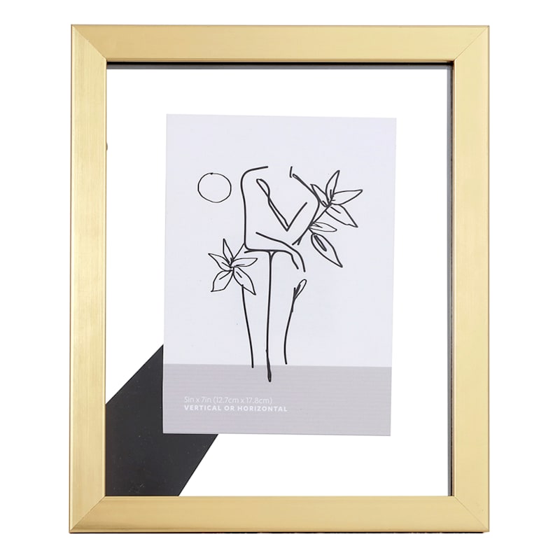 Gold Tabletop Float Picture Frame, 8x10