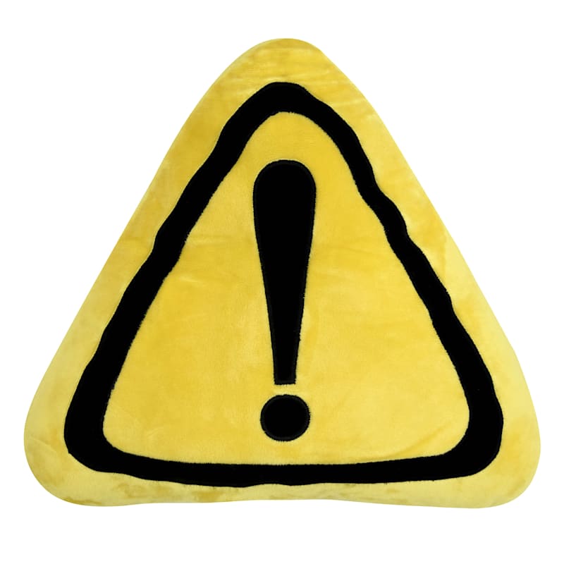 Tiny Dreamers Caution Triangle Plush Pillow