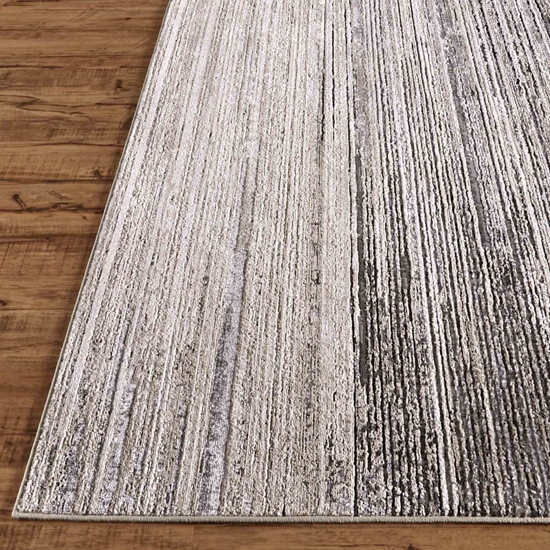 (A488) Avalis Grey & Black Ombre Accent Rug, 3x5