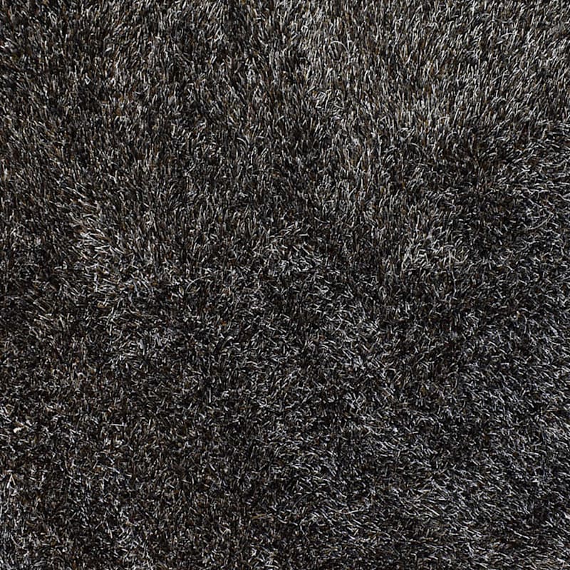C198 Eve Silver and Black Shag Area Rug 4x7 | Shag Rugs | At Home