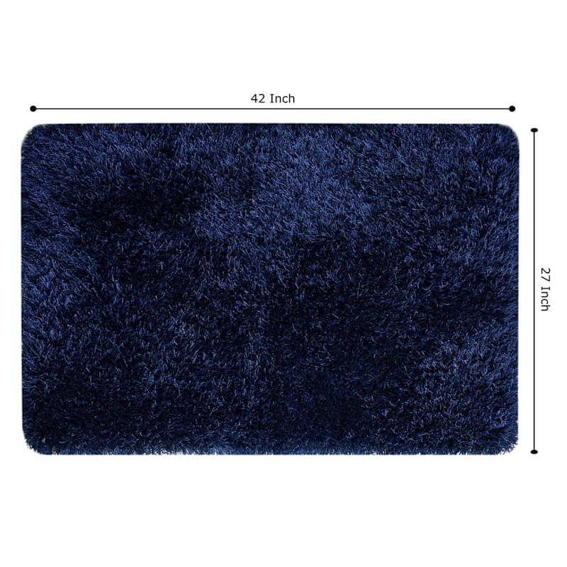 Eve Blue Shag Accent Rug 27x42 | At Home