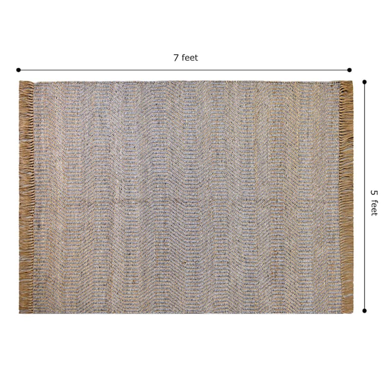 Element Natural Jute and Wool Woven Area Rug 5x7 | At Home
