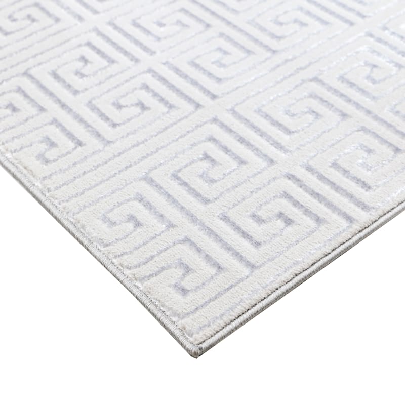 Providence Onix Grey Greek Key Runner 2x6 | At Home