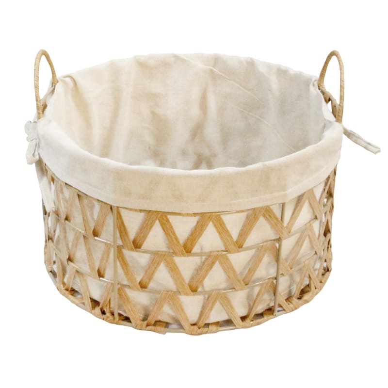 Chevy Natural Round Storage Basket, Medium