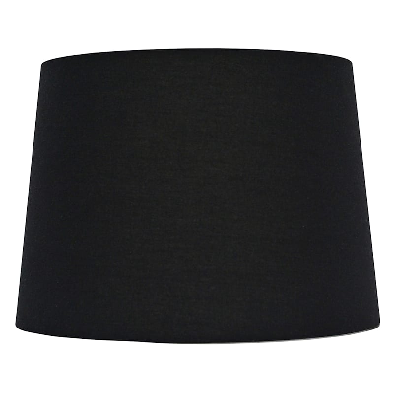 Black Tapered Drum Medium Table Lamp Shade, 12x14x10