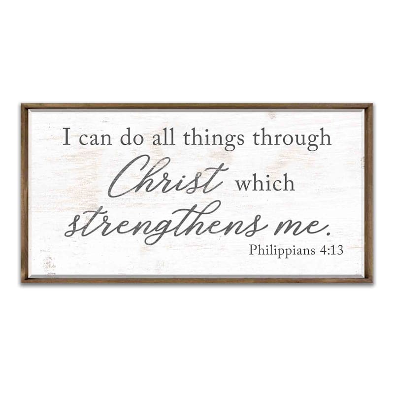 Bible Verse Canvas Wall Sign, 18x36
