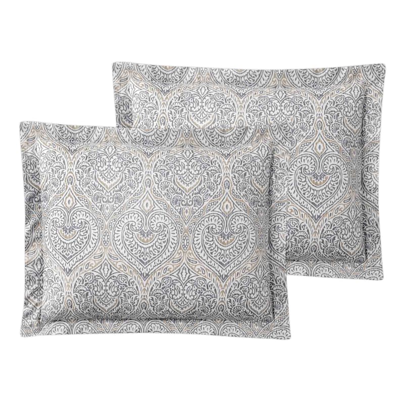 8-Piece Quinn Grey Essential Comforter Set, Full