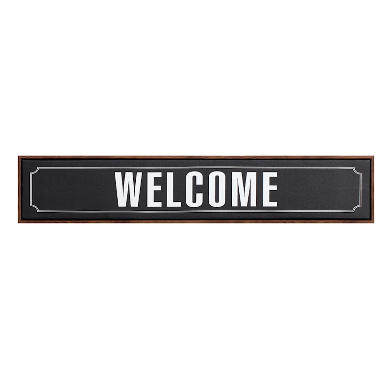 Ty Pennington Framed Welcome Canvas Wall Sign, 32x6
