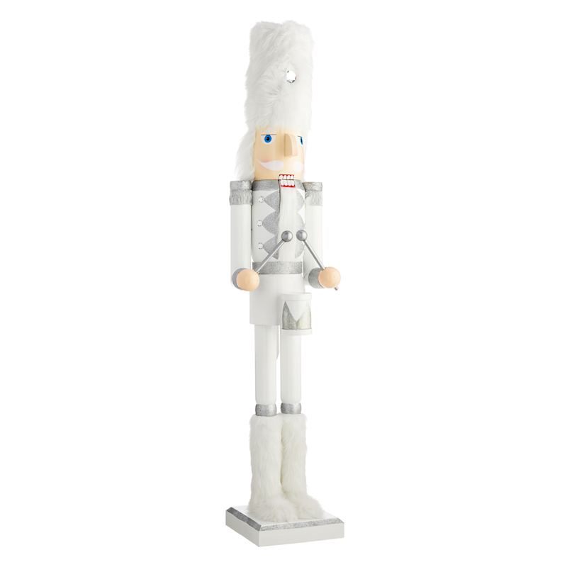Silver & White Solider Nutcracker, 48"