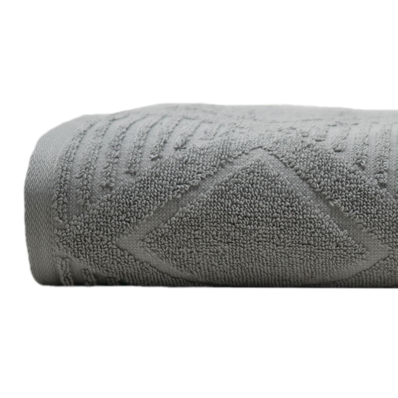 Found & Fable Diamond Textured Grey Bath Towel, 30x54
