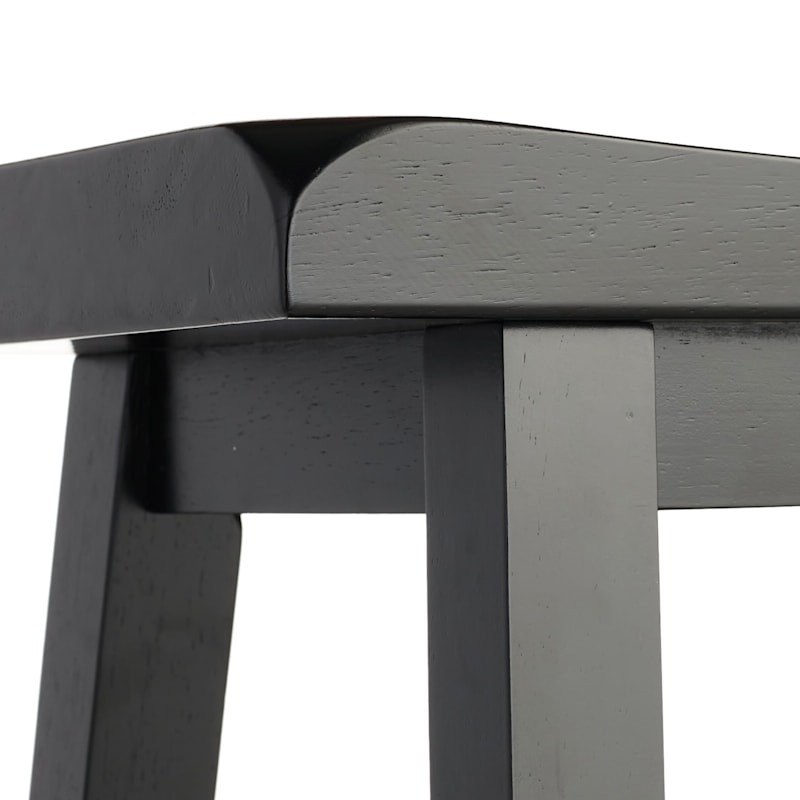 Providence Black Saddle Backless Barstool 29in | Modern Bar Decor | At Home