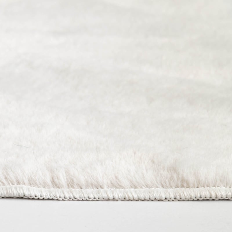 Bliss White Faux Fur Rug, 2x4 | At Home