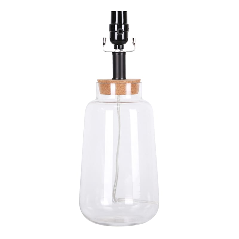 Clear Glass Lamp Base, 16"