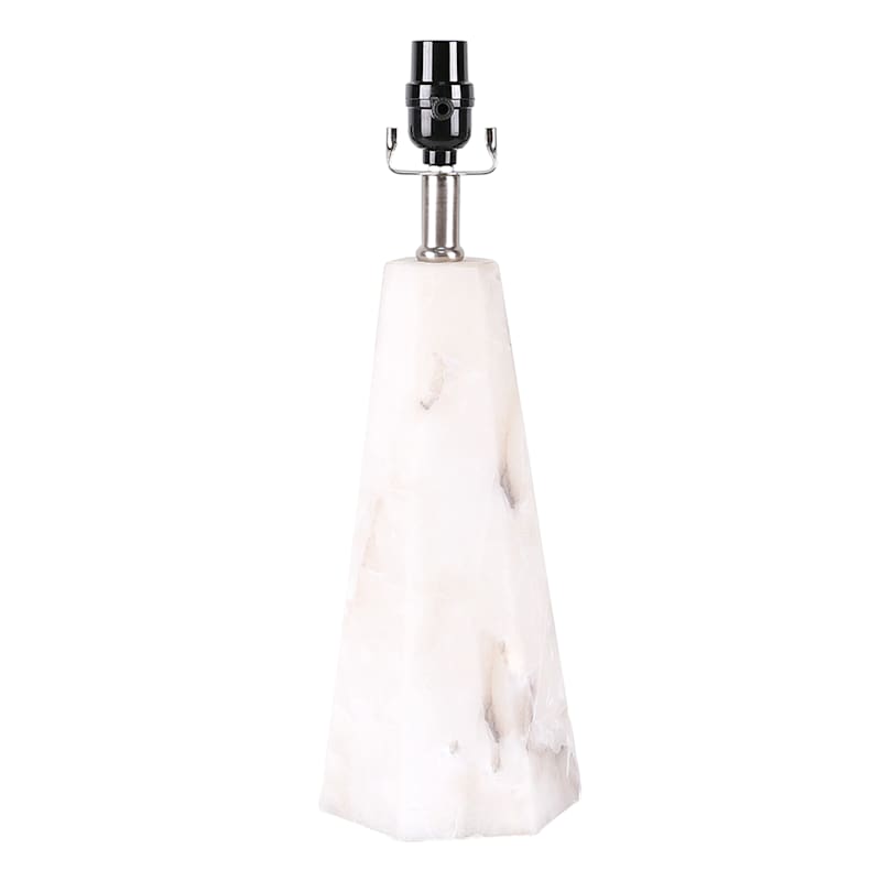 Laila Ali Alabaster Tapered Lamp Base, 17"