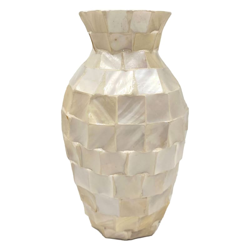 Providence White Mother of Pearl Vase, 13