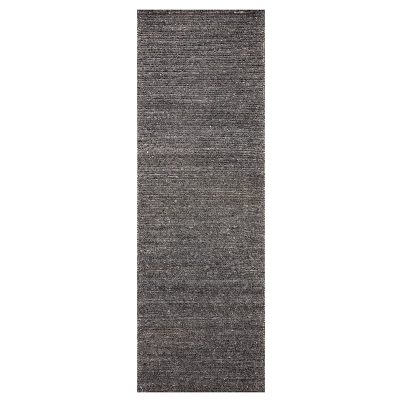 Crosby St. Benedict Charcoal Wool Runner 2x6 | At Home