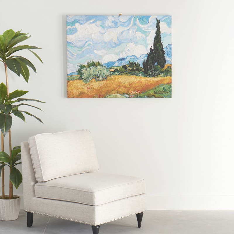 Wheat Field with Cypresses Canvas, 40x31 | At Home