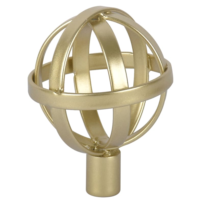 Providence Gold Metal Orb Finial, 2.6"