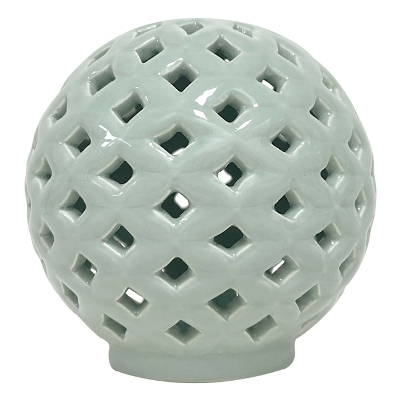 Providence Green Cutout Ceramic Orb, 4