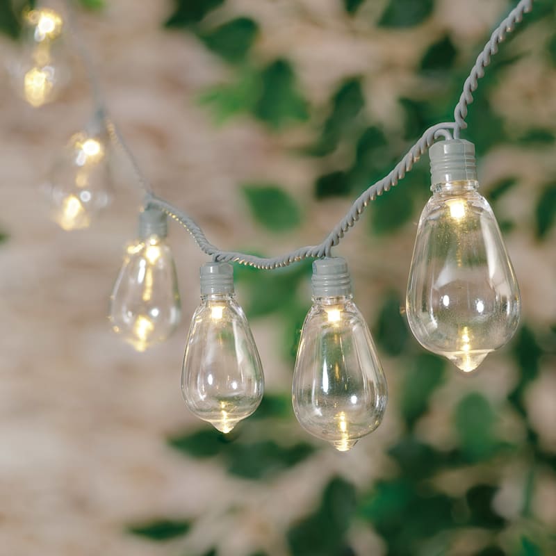 100-Count UL LED Edison Bulb String Light Set with Grey Wire