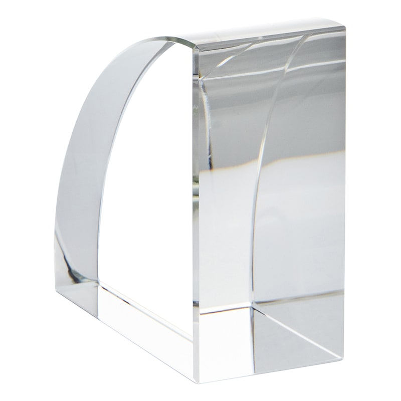 1-Piece Clear Glass Bookend, 5"