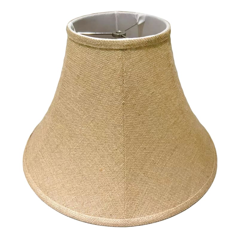 Tan Burlap Bell Shade, 7x17x12