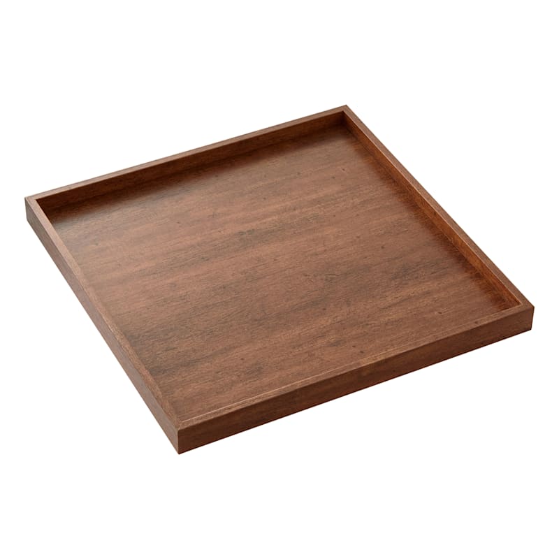 Honeybloom Square Wood Tray, 10"