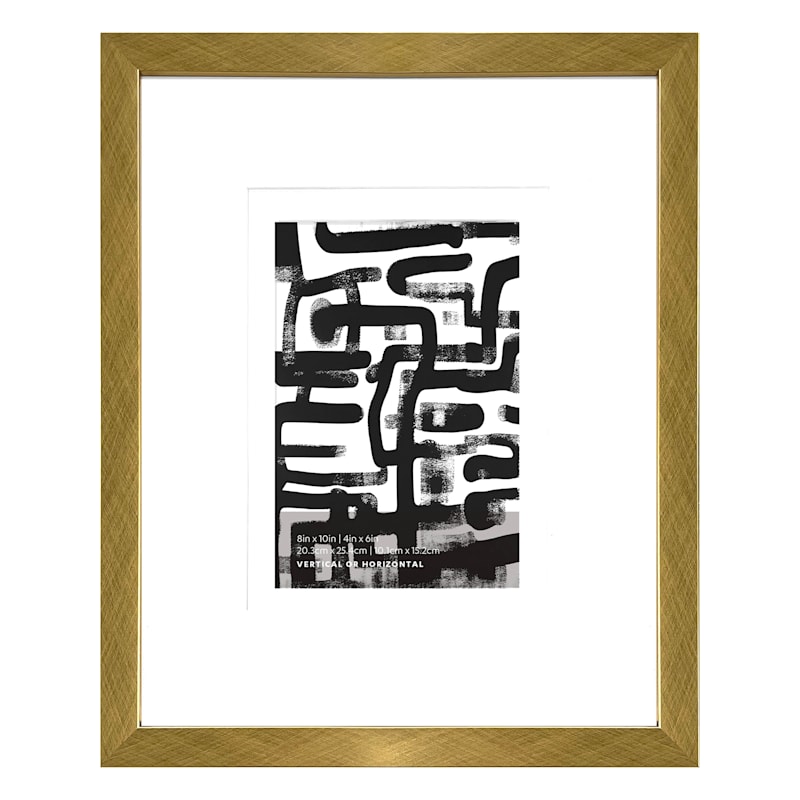 Gold Double Matted Wall Frame, 8x10