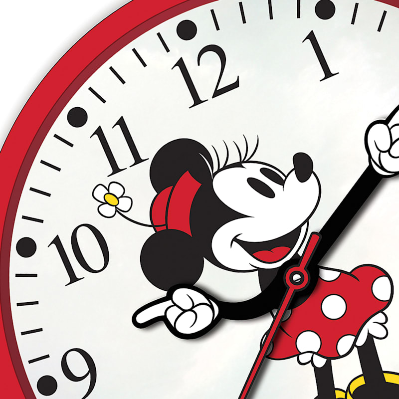 Minnie Mouse Round Wall Clock, 10"