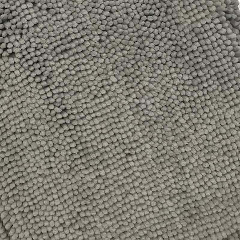 2-Piece Grey Noodle Bath Rug Set, 17x24/20x32