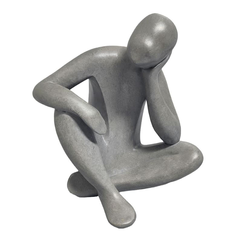 Thinking Man Outdoor Garden Sculpture, 14" | At Home