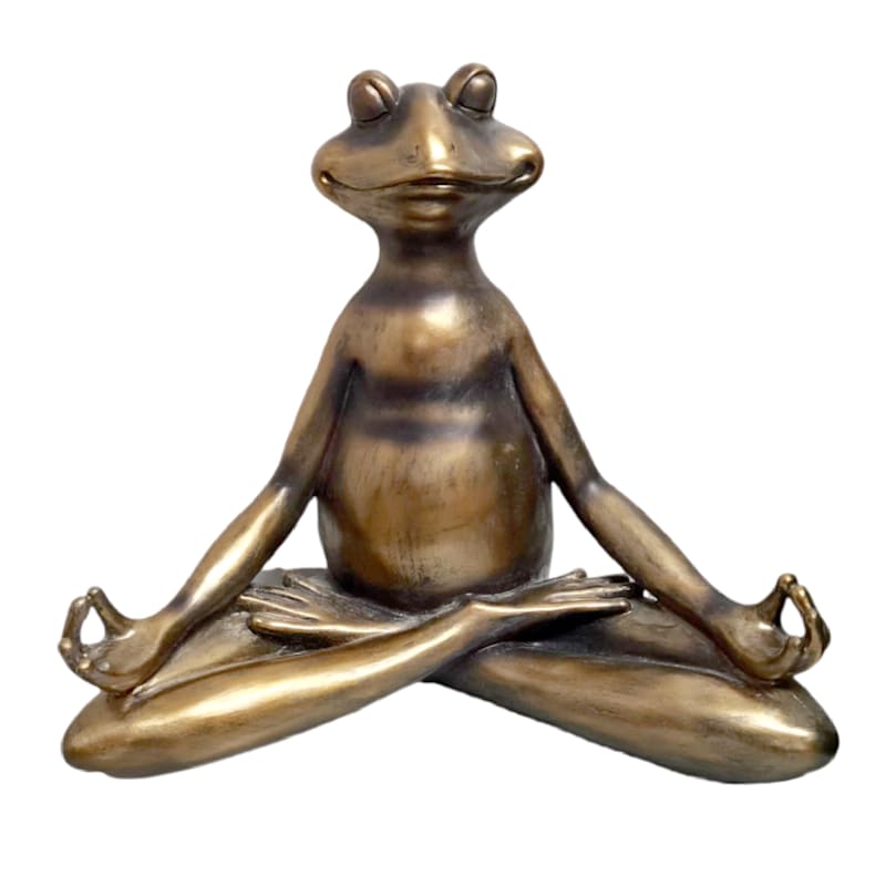 Yoga Frog Outdoor Garden Statue, 16" | At Home