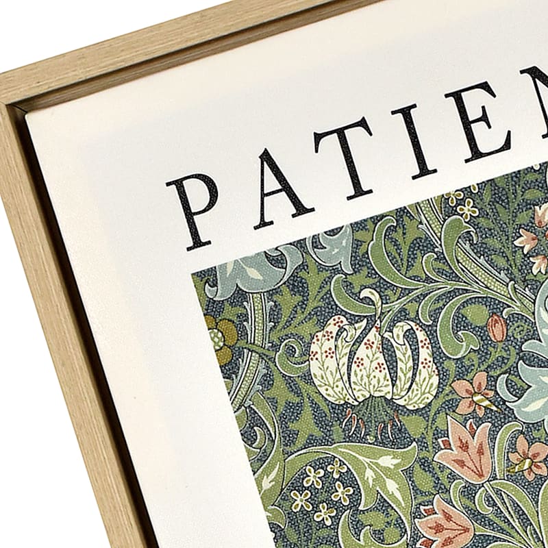 Framed Patience Botanical Canvas Wall Art, 13x15