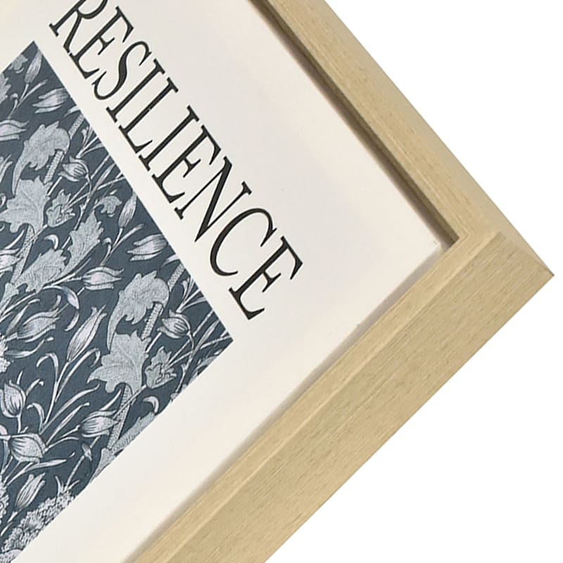 Framed Resilience Botanical Canvas Wall Art, 13x15