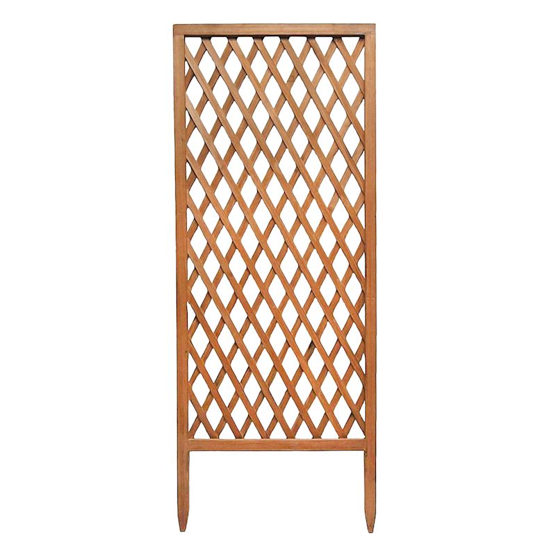 Natural Wooden Diamond Patterned Garden Trellis, 60"