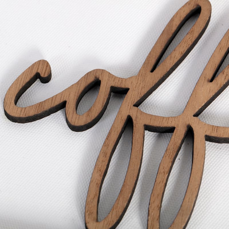 Framed Coffee Bar with Beaded Frame Wall Art, 18x8