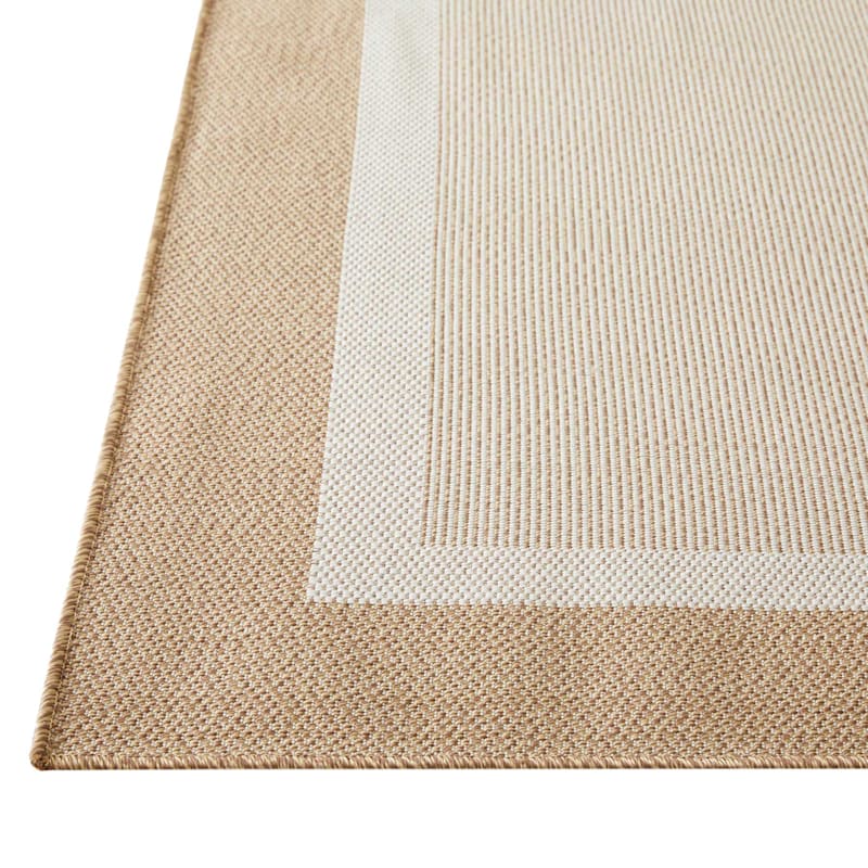 Fifer Tan Border Outdoor Accent Rug, 2X4 | At Home