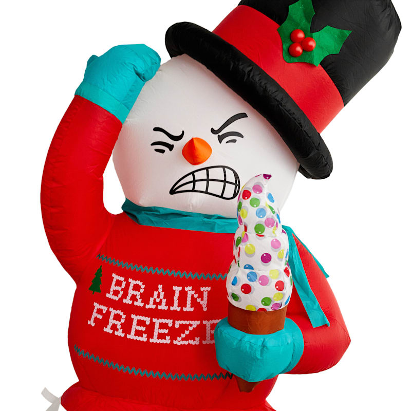 Inflatable Shivering Brain Freeze Snowman, 6'