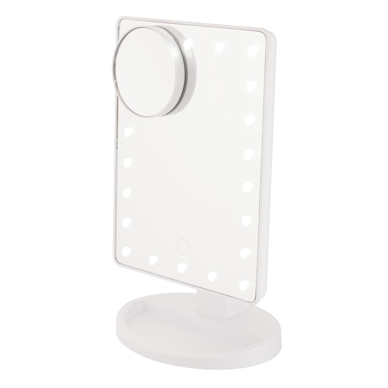 LED 1X & 3X Small Table Mirror, 6.1"