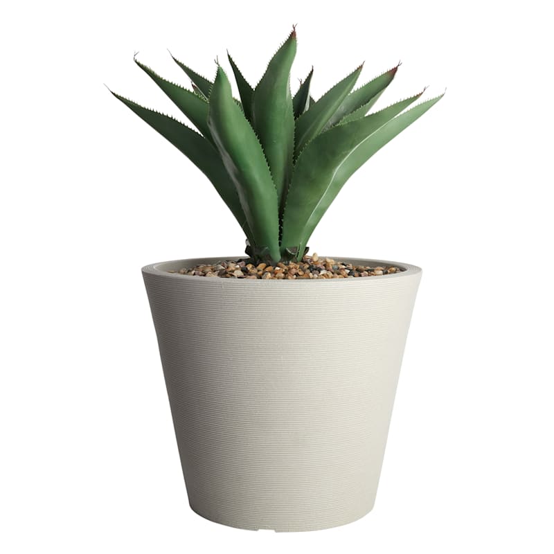 Japi Sandstone Low Linea Outdoor Planter, Small | At Home
