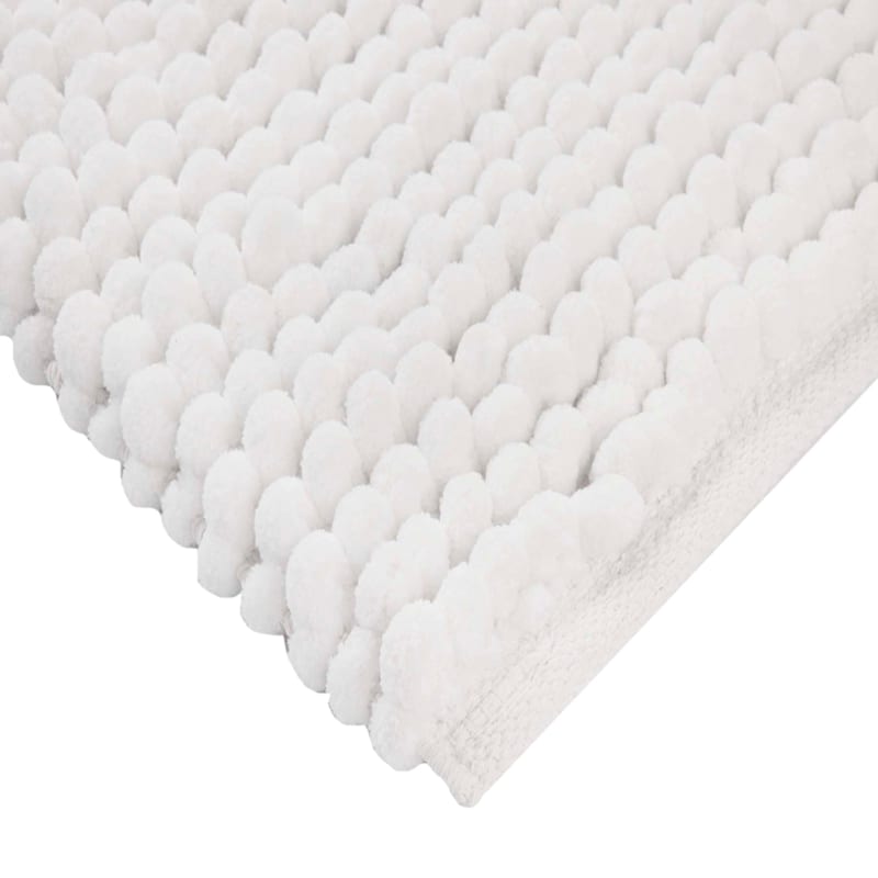 2-Pack White Loop Bath Rug Set 17x24 & 20x30 | Bath Decor | At Home