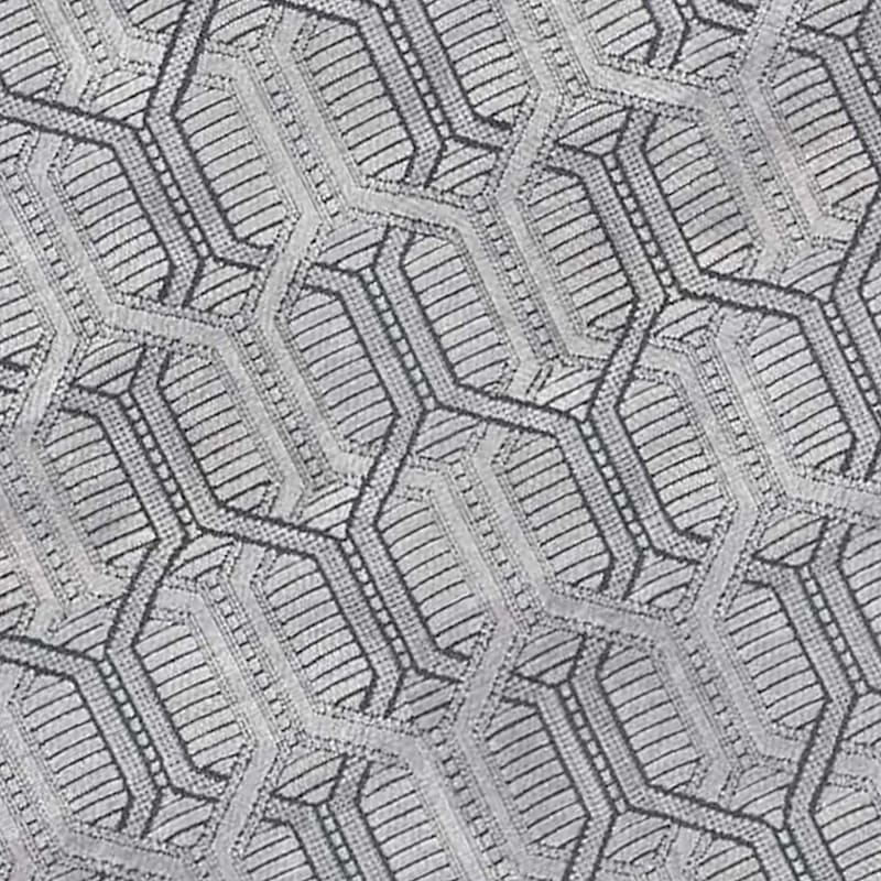 (B868) Crosby St. Kilim Grey Geo Matrix Washable Area Rug, 8x10