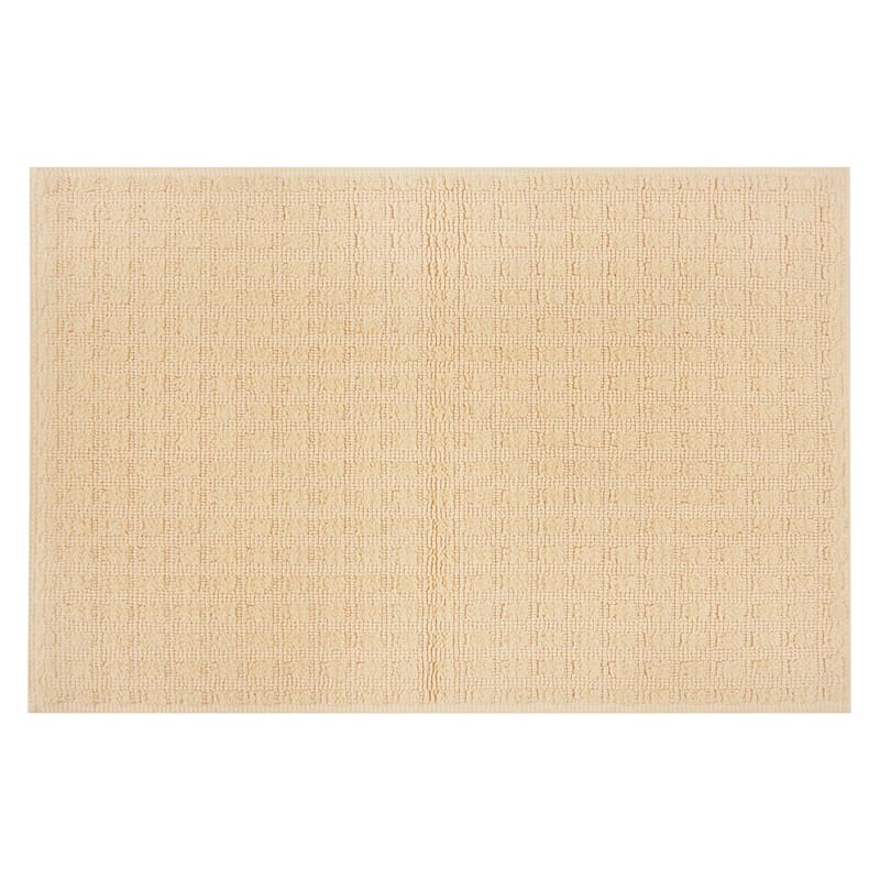 Honeybloom Woven Square Yellow Bath Rug 20x30 | At Home