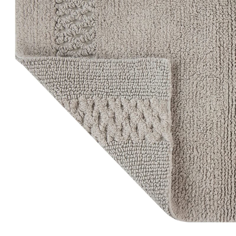 Providence Reversible Grey Bath Rug 17x24 | At Home