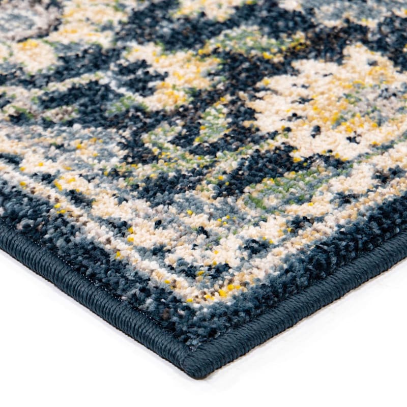 Olivia Navy Floral Area Rug 5x7 | At Home
