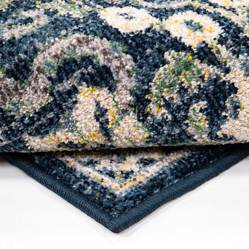 Olivia Navy Floral Area Rug 8x10 | At Home