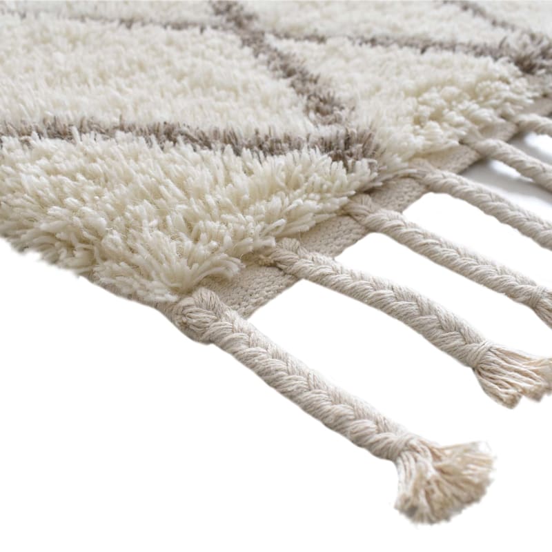 Tracey Boyd Brown and White Wool Diamond Design Accent Rug 27x45 | At Home