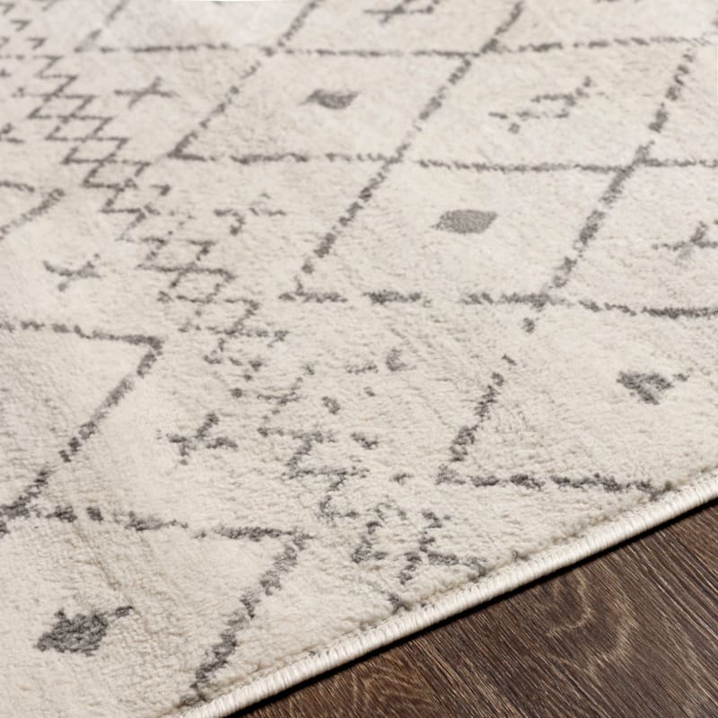Found and Fable Roma Ivory Diamond Design Area Rug, 5x7 | At Home